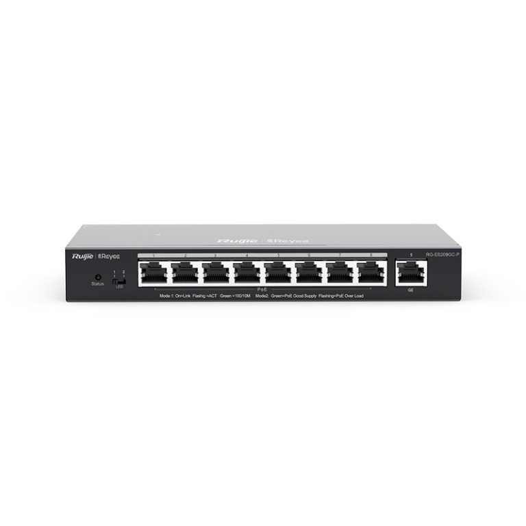 RG-ES209GC-P, 9-Port Gigabit Smart Cloud Mananged PoE Switch – 120watts ...